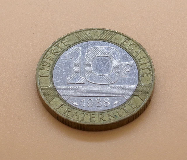 1988 FRANCESE LIBERTE EGALITE FRATERNITE MONETA RF 10F - Circolata EUR ...
