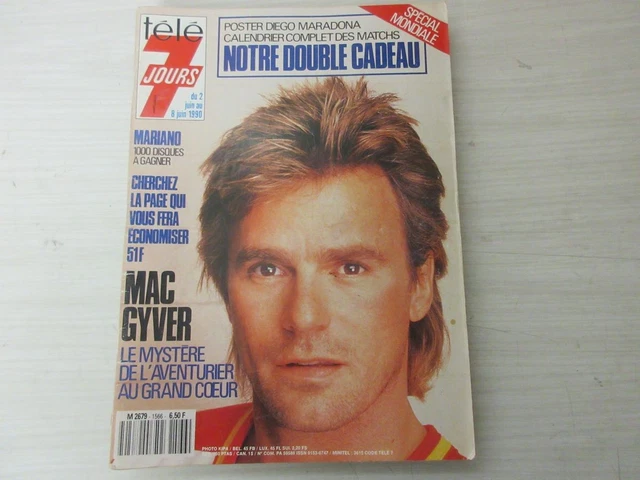 TELE 7 JOURS 1566 06.1990 MAC GYVER Jill IRELAND Luis MARIANO Louis ...