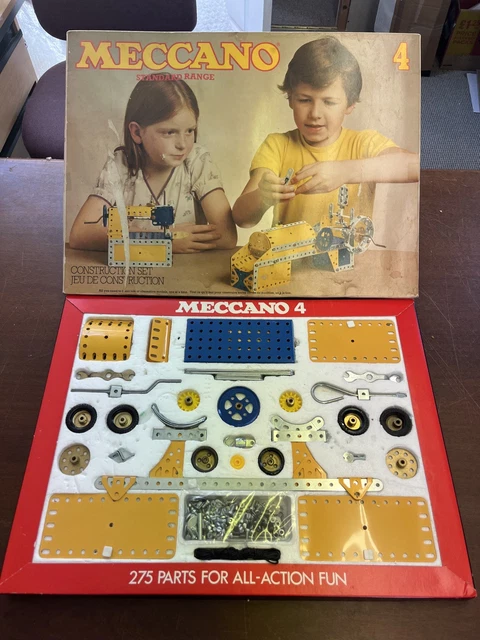 VINTAGE MECCANO SET 4, from 1977, 100% complete in Original Box with ...