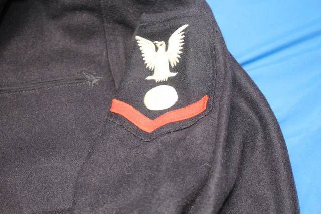 VINTAGE WW2 US NAVY Uniform Top Cracker Jack Sailor 100% Wool Jacket ...