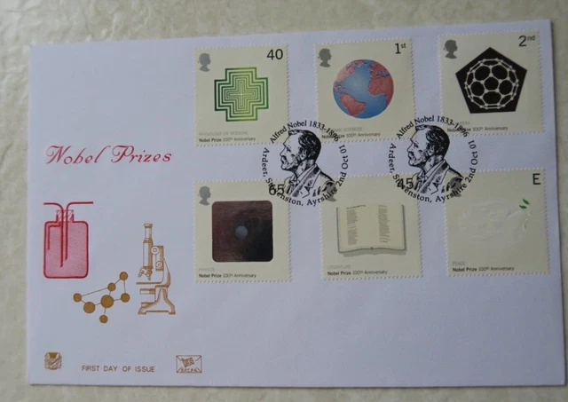 2001 STUART FDC - Centenary First Nobel Prize - Ardeer Stevenston ...