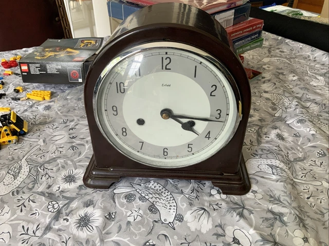 SMITHS ENFIELD BAKELITE Non-Chiming Mantle Clock (inc. Pendulum & Key ...