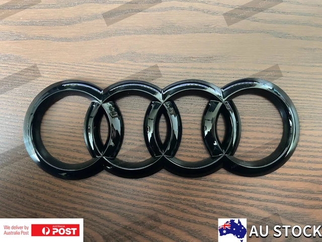 AUDI GLOSS BLACK Badge Emblem Sticker Decal Front Ring Rings Q3 SQ3 ...