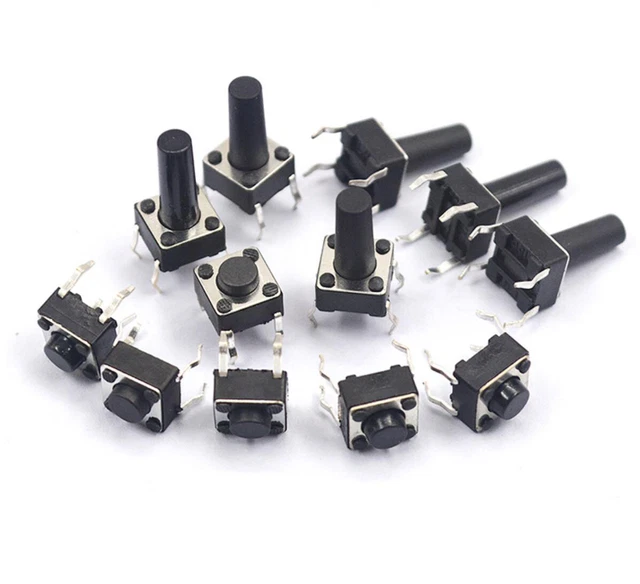 PCB MOMENTARY TACTILE Tact Push Button Switch 4 Pin DIP Micro Mini 6mm ...
