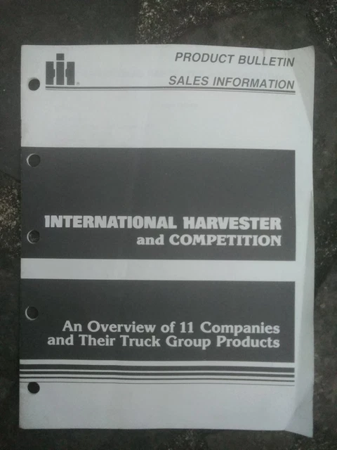 VINTAGE ORIGINAL IH International Harvester Trucks Competition Booklet ...