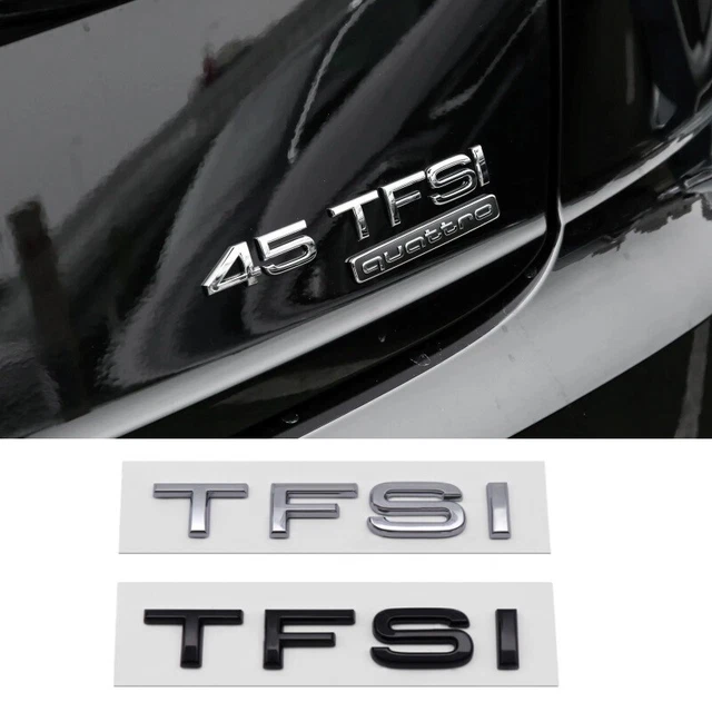 1PCS POUR TFSI AD Quattro Logo à l'arrière ABS Emblèmes et ornements A4 ...
