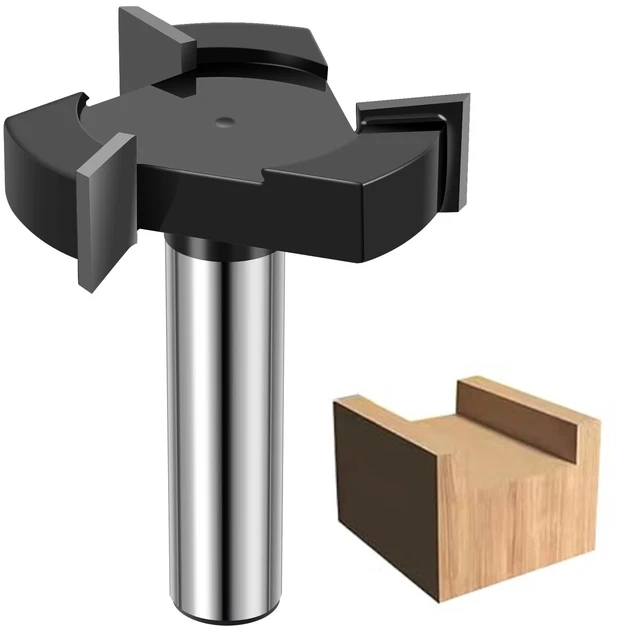 1/2& SHANK CNC Spoilboard Surfacing Router Bit 3-Wing Slab Flattening ...