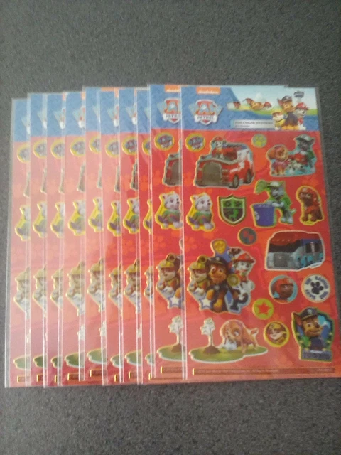 PAW PATROL FOILED Sticker sheet ×10 packs BUMPER PACK £8.50 - PicClick UK