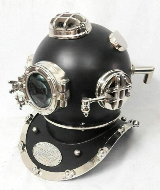 CASQUE DE PLONGÉE noir, casque de plongée en haute mer US Navy Boston ...