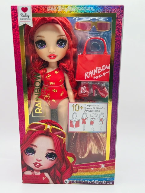 NEW IN BOX Rainbow High Swim & Style Ruby Anderson Red Fashion Doll ...