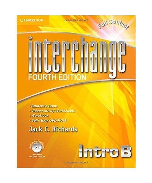 INTERCHANGE INTRO FULL Contact B with Self-Study DVD-ROM, Jack C. Richards EUR 25,03 - PicClick FR