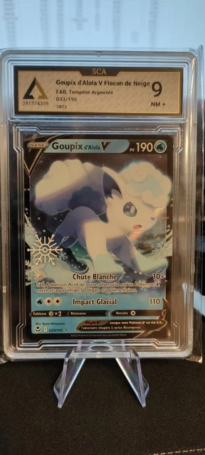 CARTE POKÉMON - Goupix D’Alola V FLOCON 033/195 E&B Tempête Argentée ...