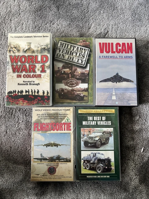 5X MILITARY VHS Vulcan, Military Vehicles, World War 1 And Flightsortie ...