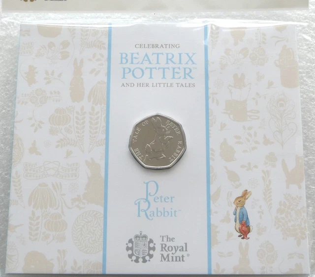2017 BRITISH ROYAL Mint Beatrix Potter Peter Rabbit BU 50p Fifty Pence ...