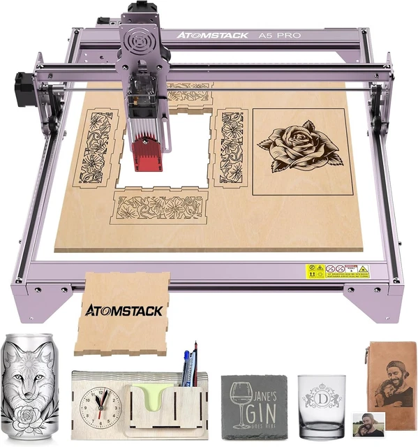USED ATOMSTACK A5 PRO 5W Laser Engraver Cutter,for Wood/Metal/Paper ...