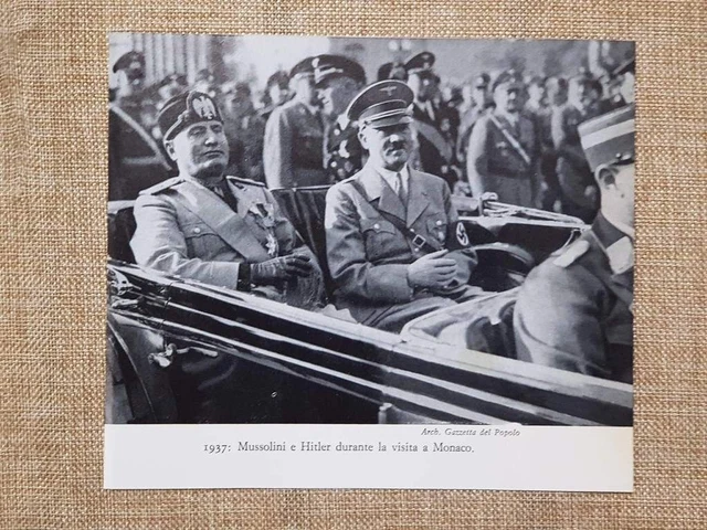 IL DUCE BENITO Mussolini con Hitler nel 1937 Visita a Monaco Fascismo e ...
