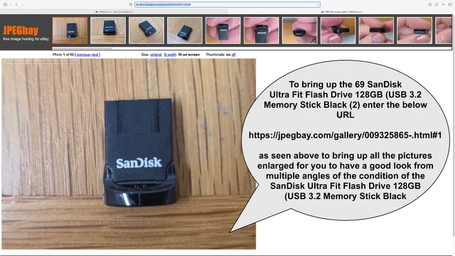 SANDISK ULTRA FIT Flash Drive 128GB (USB 3.2 Memory Stick Black (2) £10 ...