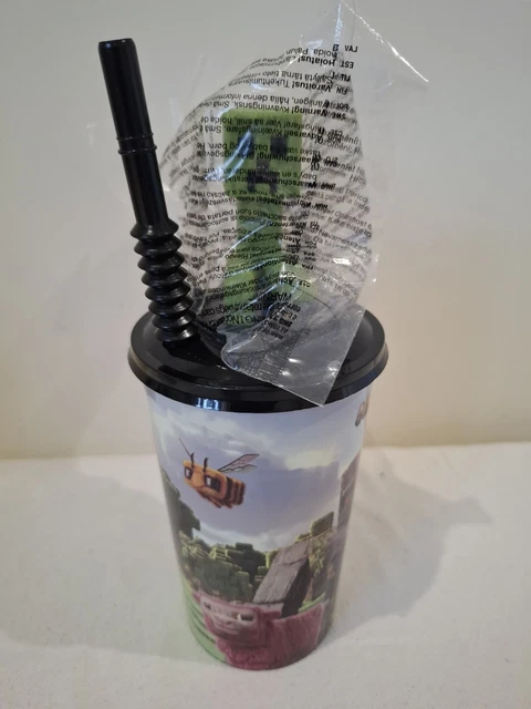 MINECRAFT MOVIE CINEMA Drink Cup & Figure Topper NEW Creeper Factory ...