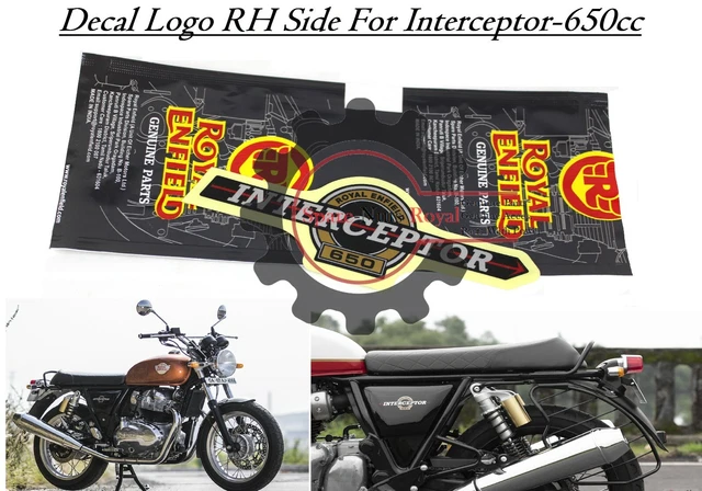 ROYAL ENFIELD &INTERCEPTOR 650" "Decal Logo Sticker for Right" -Express ...