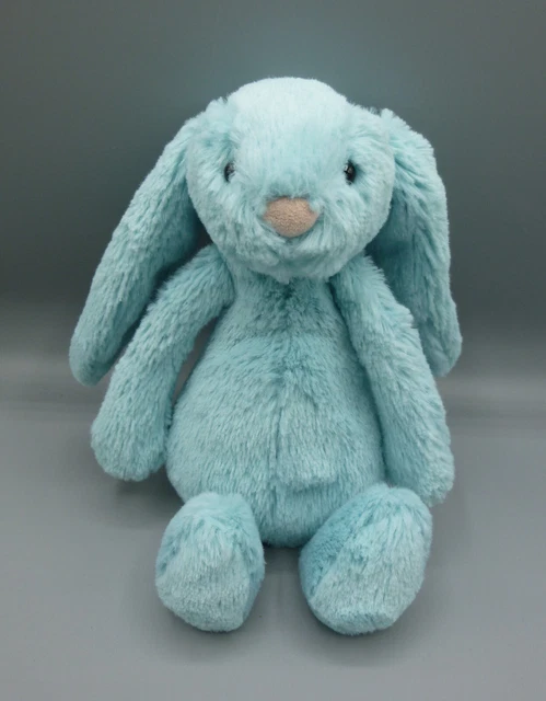 JELLYCAT SMALL AQUA Bashful Bunny Rabbit Light Blue Soft Plush Toy 8 ...