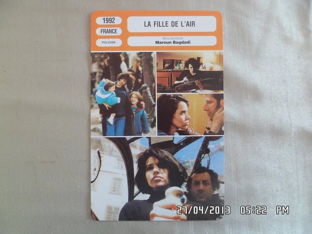 CARTE FICHE CINEMA 1992 LA FILLE DE L'AIR Béatrice Dalle Thierry Fortineau Hippo EUR 2,50 ...
