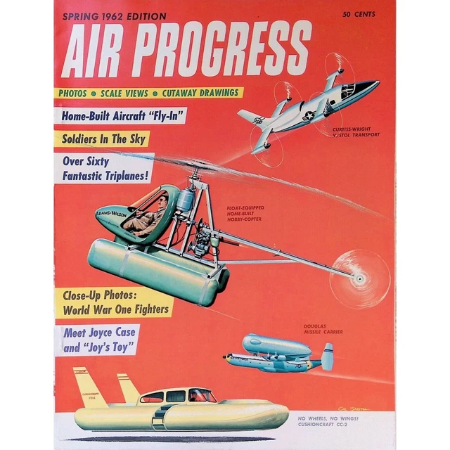 AIR PROGRESS MAGAZINE Spring 1962 Aircraft Specs lanes Cutaway Drawings ...