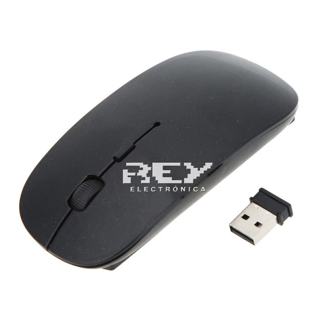 RATÓN MOUSE INALÁMBRICO sin Cables Extraplano Diseño MAC Negro. v351 ...