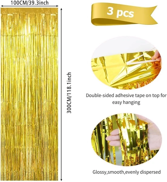 FOIL CURTAINS, PHOTO Booth Backdrop Tinsel Curtain Streamer for ...