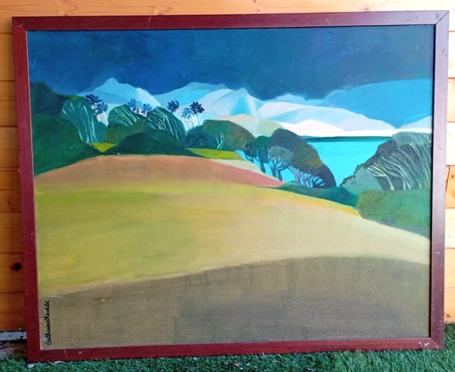 TABLEAU PEINTURE CATHERINE Théodose Coup De Lune Au Diamont EUR 250,00 ...