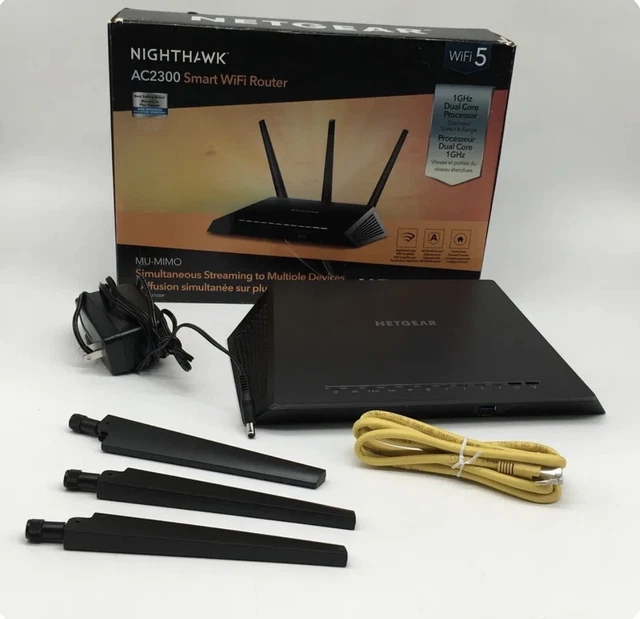 NETGEAR NIGHTHAWK AC2300 Smart WiFi Router MU-MIMO Model R7000P Black ...