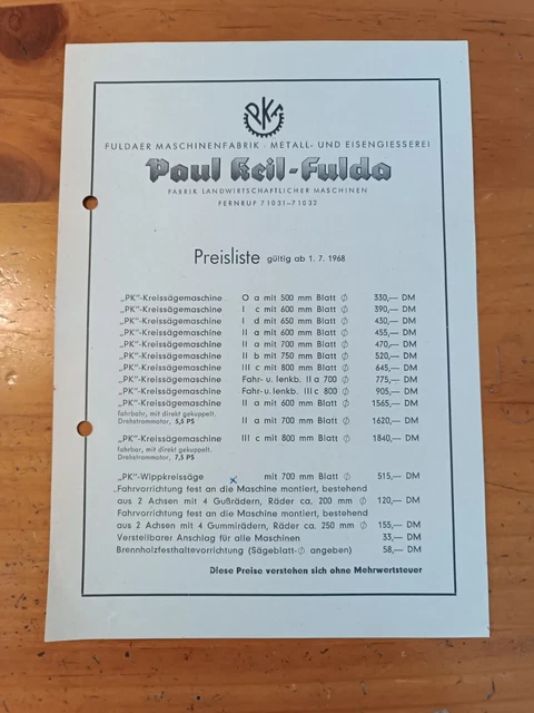 LISTINO PREZZI TRATTORE trattore trattore originale Paul Keil Fulda ...