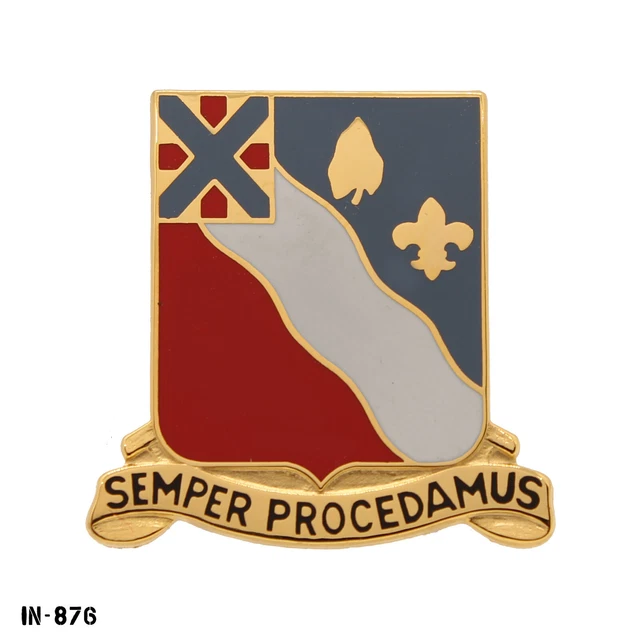 US ARMY DUI Pin 156th Field Artillery NY ARNG "Semper Procedamus" ~ NS ...