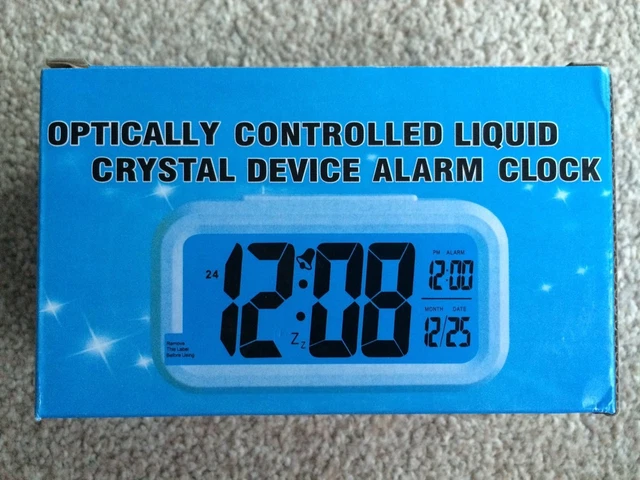 OPTICALLY CONTROLLED LIQUID Crystal Device Alarm Clock £8.79 - PicClick UK
