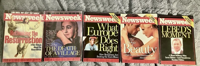 NEWSWEEK MAGAZINE- VINTAGE Copies X 5 1996 April- July - Very ...