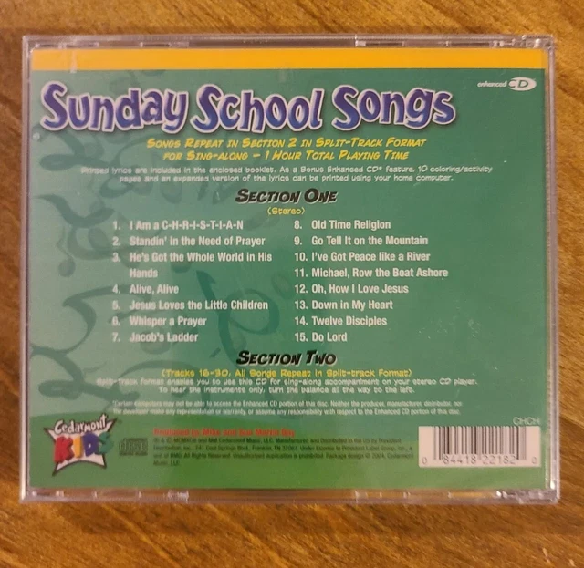CLASSICS: SUNDAY SCHOOL Songs by Cedarmont Kids (CD, 1996) SEALED 05 $10.39 - PicClick CA