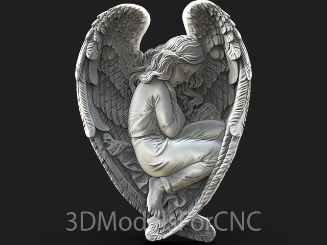 3d Model Stl File For Cnc Router Laser And 3d Printer Angel Girl £246 Picclick Uk