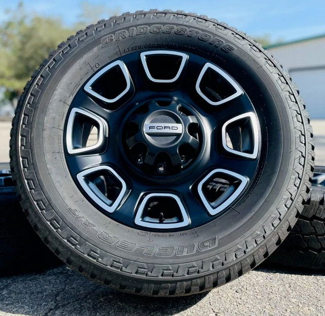 FORD F250 F350 20 Wheels Rims HD Tires Factory Black OEM 2024 2023 2022 ...