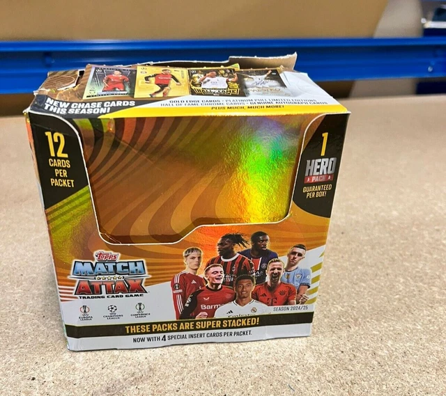 TOPPS MATCH ATTAX 2024/25 Booster Full Box 24 Packets - New (Damaged ...