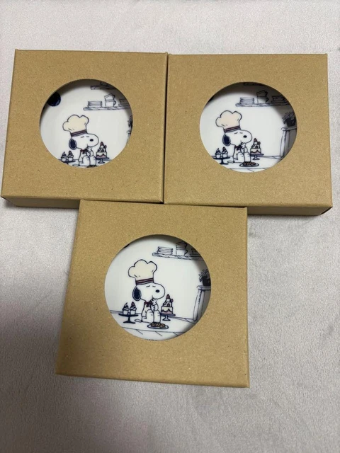 SNOOPY PEANUTS AFTERNOON Tea Set 3 assiettes limitée nouveauté en ligne ...