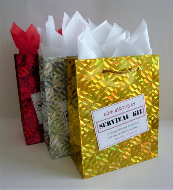 FEMALE 60TH BIRTHDAY SURVIVAL KIT Humorous Gift Idea Unusual Fun ...