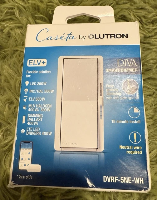 LUTRON DIVA SMART Dimmer Switch ELV+ for Caseta Lighting, 250-Watt LED ...