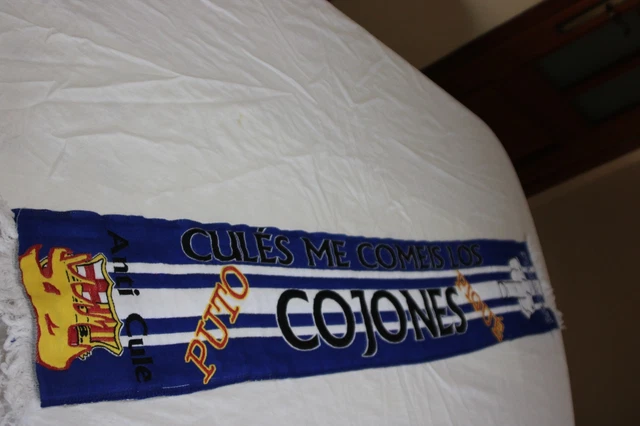 BUFANDA DA COLLEZIONE Calcio “Anti Culé” Satirica, Impeccabile EUR 30 ...
