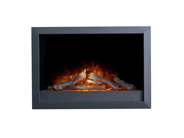 ADAM TORONTO ELECTRIC Wall Inset Fire + Logs & Remote Control Black £90 ...