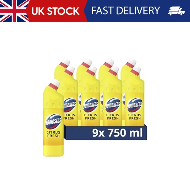 DOMESTOS CITRUS FRESH Thick Bleach disinfectant that eliminates 99.99% ...