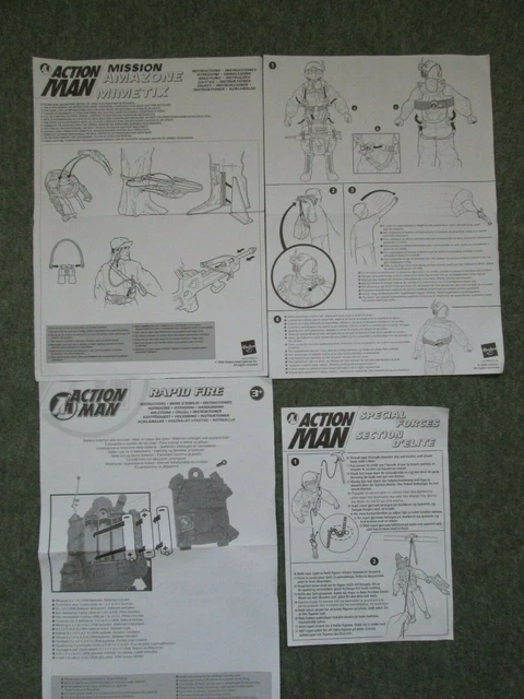 VINTAGE ACTION MAN Instructions Special Forces, Mission Amazone ...