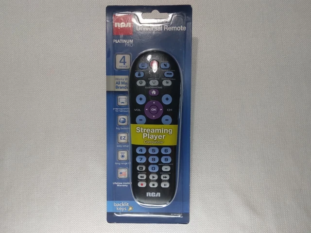 RCA PLATINUM PRO Universal Remote Control 4 Device Model: CRCRBB04GBE ...