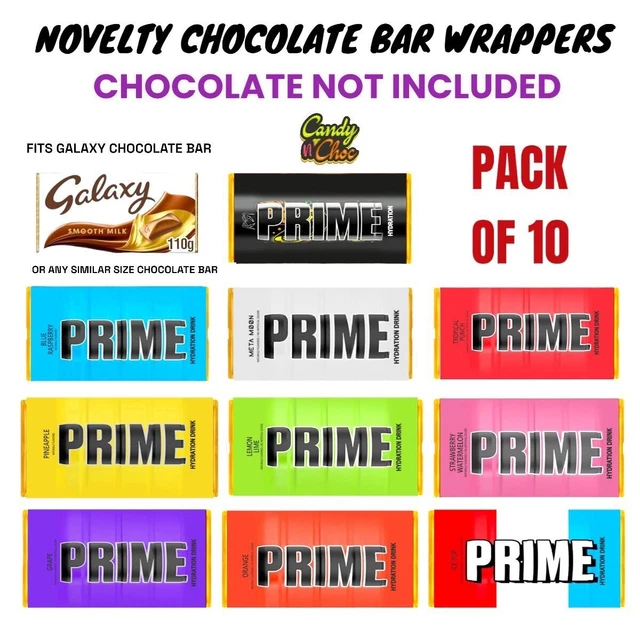 PRIME CHOCOLATE BAR Wrapper Novelty Joke Funny Rude Dad Birthday Easter ...
