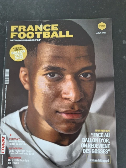 MAGAZINE FRANCE FOOTBALL N°3921 Aout 2022 MBAPPE Wendie RENARD EUR 4,00 ...