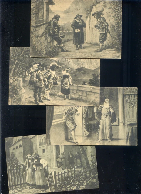 SERIE DI 12 Cartoline Che Illustrano I Promessi Sposi * V.polli EUR 36 ...