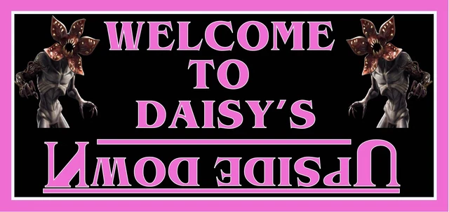 STRANGER THINGS THEMED upside down Personalised Door Sign Plaque ...